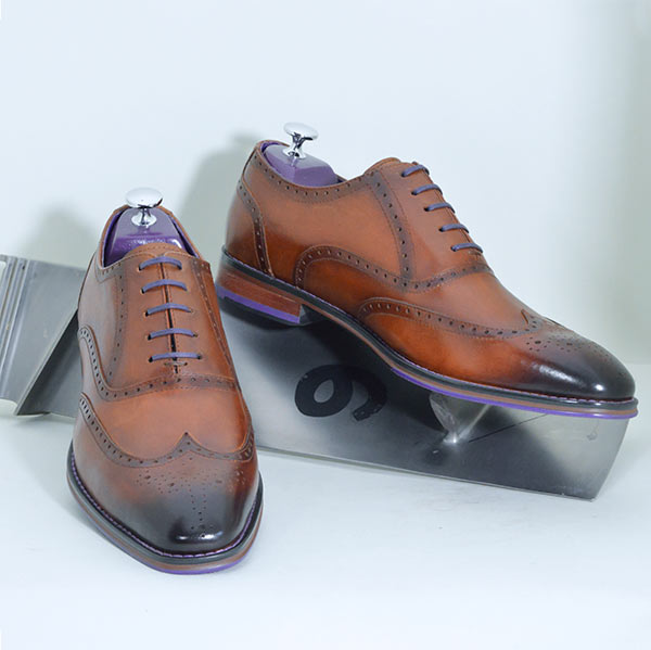 The Valiant Burnished Tan Brogue - Eves & Gray